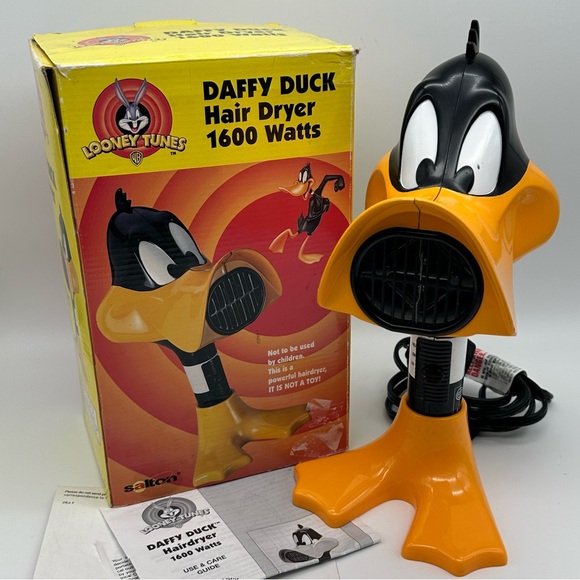 Warner Bros. | Hair | Vintage Daffy Duck Hair Blow Dryer Tool Standup ...